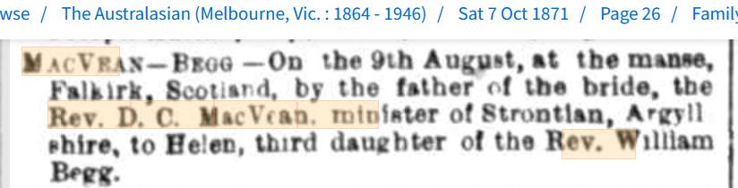 Dr Donald Alexander Macvean & Family – JOHN'S FAMILY HISTORY